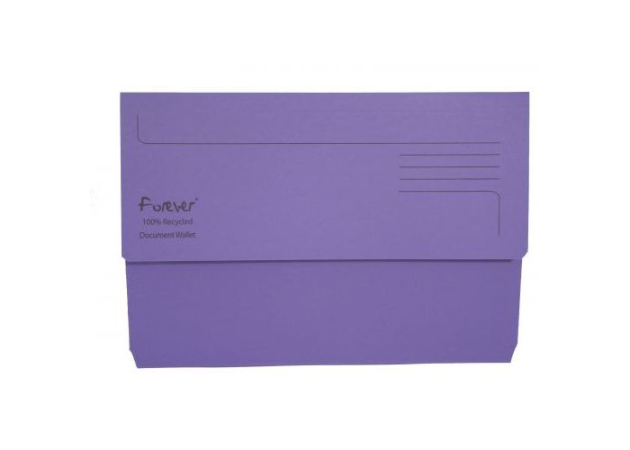 Exacompta Forever Document Wallet Manilla Foolscap Bright Purple (Pack ...