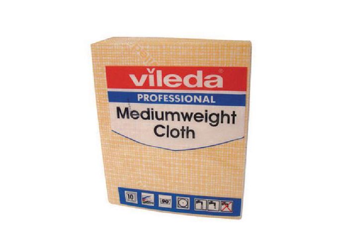VILEDA MEDIUM WEIGHT CLOTH YELLOW (PACK OF 10) 106402